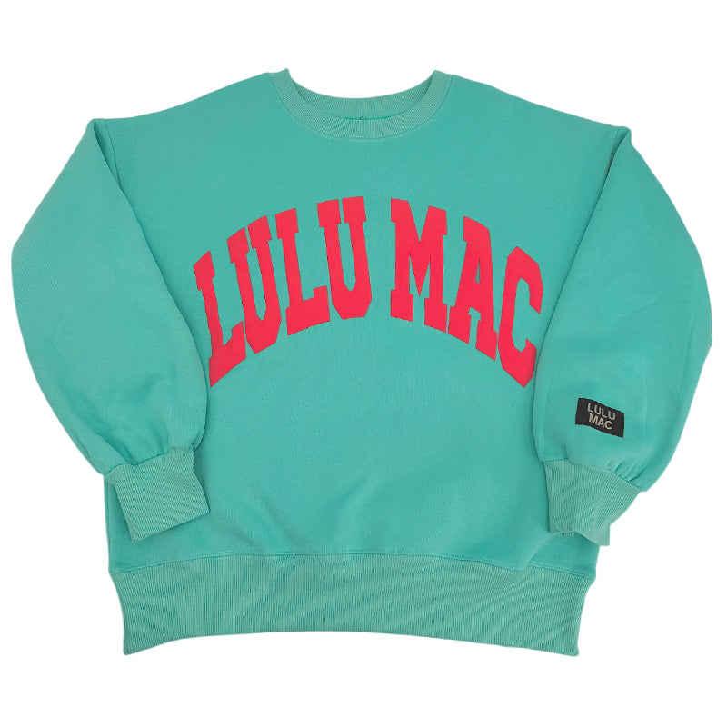 Lulu Mac Sweatshirt Mint/Coral - Puff – Girlie Girl Wholesale