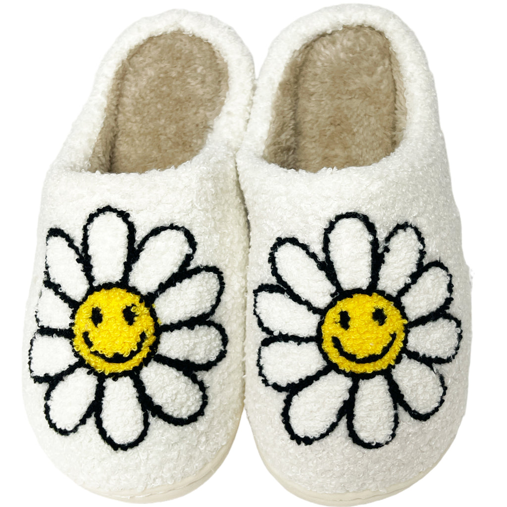 SF-1120 Sunshine Daisy Slippers White – Girlie Girl Wholesale