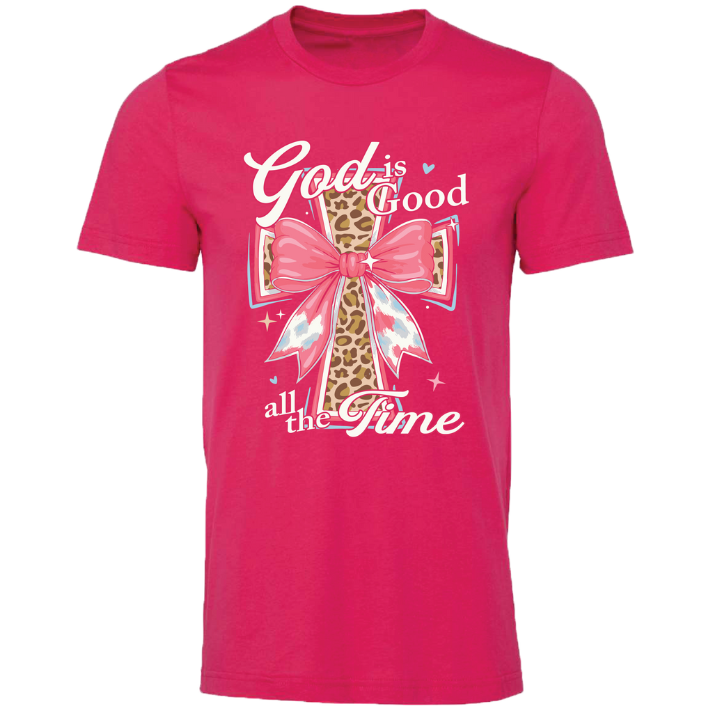 LM-202 God is Good Cross - Fuchsia – Girlie Girl Wholesale