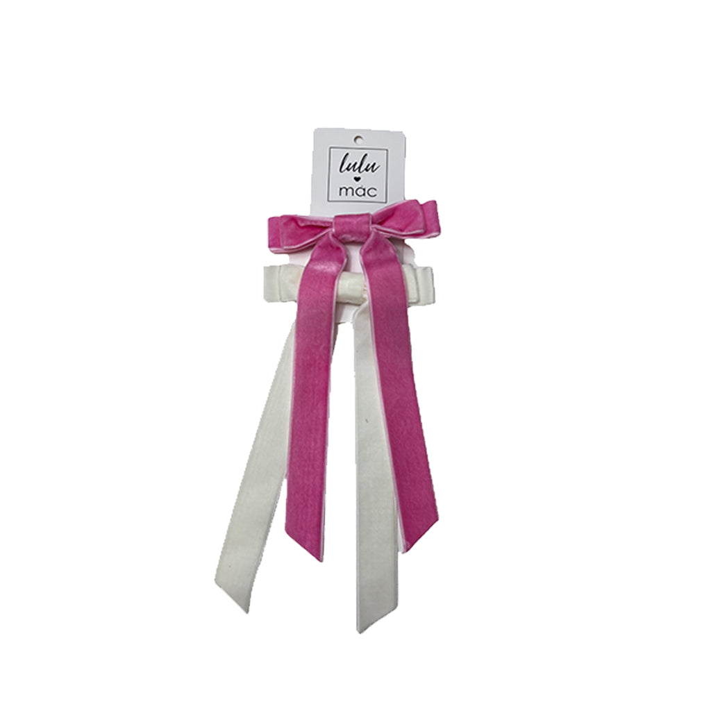 DDV-3513 Velvet Double Bow Light Red/Ivory – Girlie Girl Wholesale