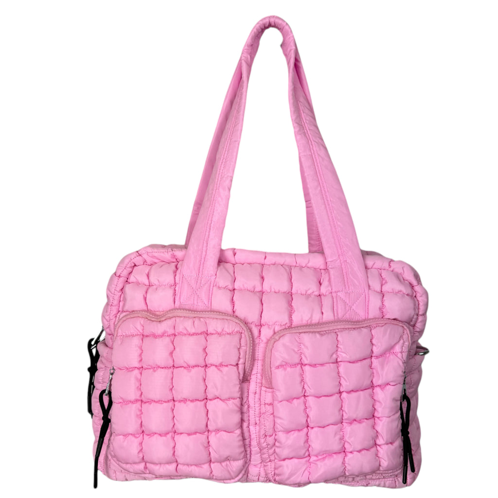 GZ-2646 Puffer Quilted Travel Bag Pink – Girlie Girl Wholesale