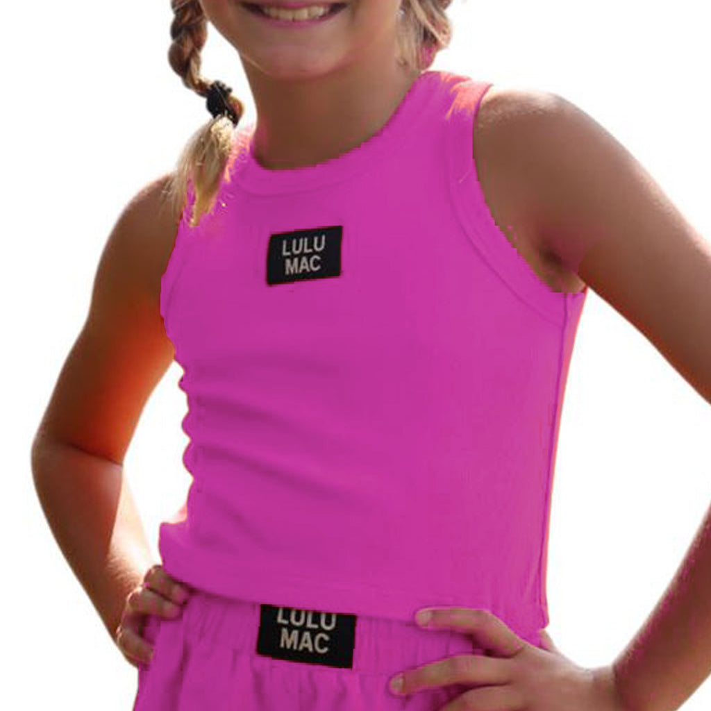 LM-KTK-1000 HOT PINK KIDS SOLID TANK – Girlie Girl Wholesale