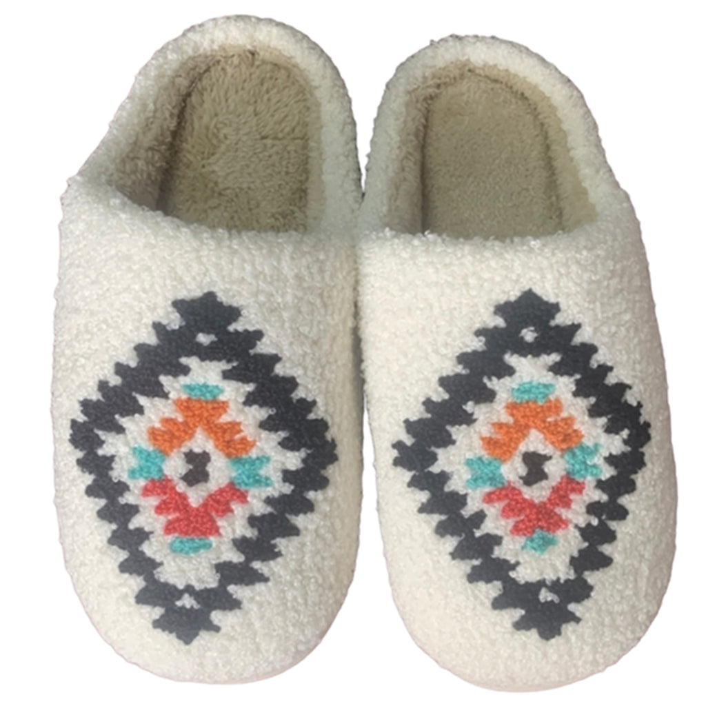 SF-1120 Aztec Slippers White – Girlie Girl Wholesale