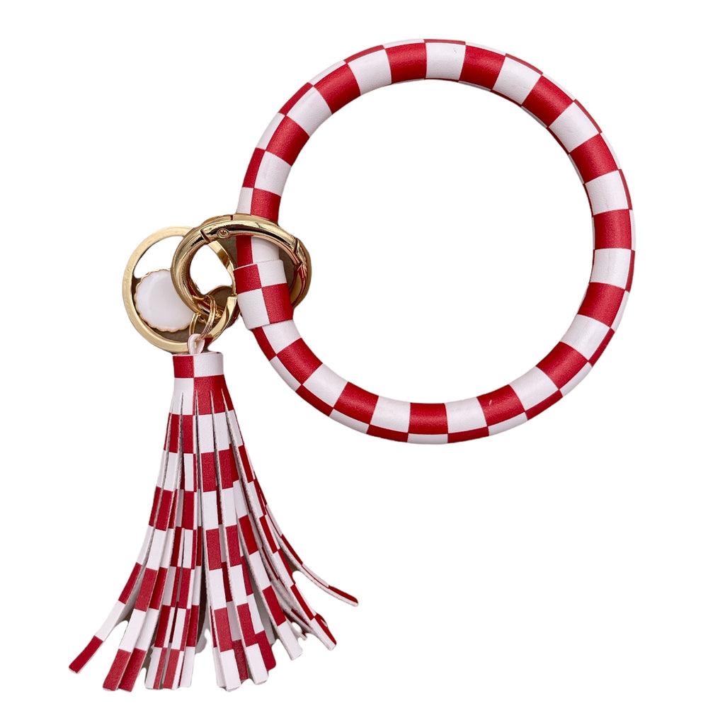 KC-8845 Check Red Wristlet Key Chain – Girlie Girl Wholesale