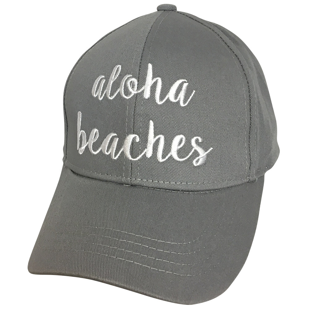 BA-2017 C.C Aloha Beaches Grey Cap – Girlie Girl Wholesale