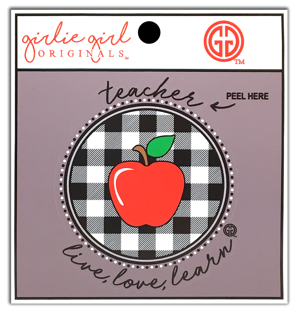 Decal/Sticker Teacher Plaid 2179 – Girlie Girl Wholesale