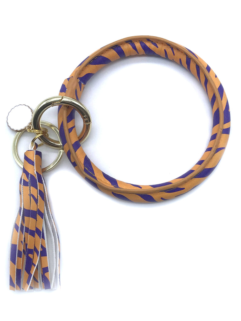 KC-8845 Purple Gold Tiger Wristlet Key Chain – Girlie Girl Wholesale