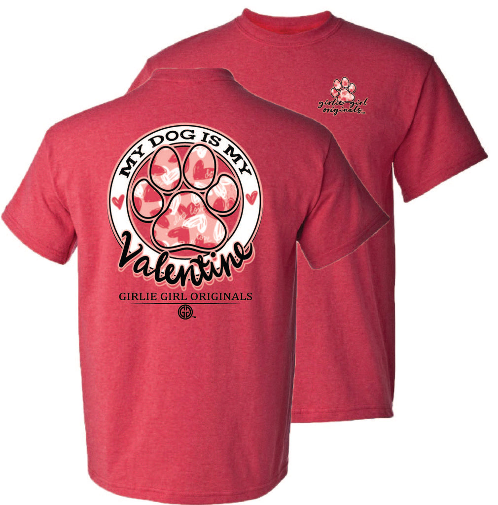 2578 Dog Valentine SS-Heather Red – Girlie Girl Wholesale